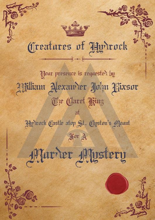 Fantasy Medieval Themed Murder Mystery Host Your Own Game Kit